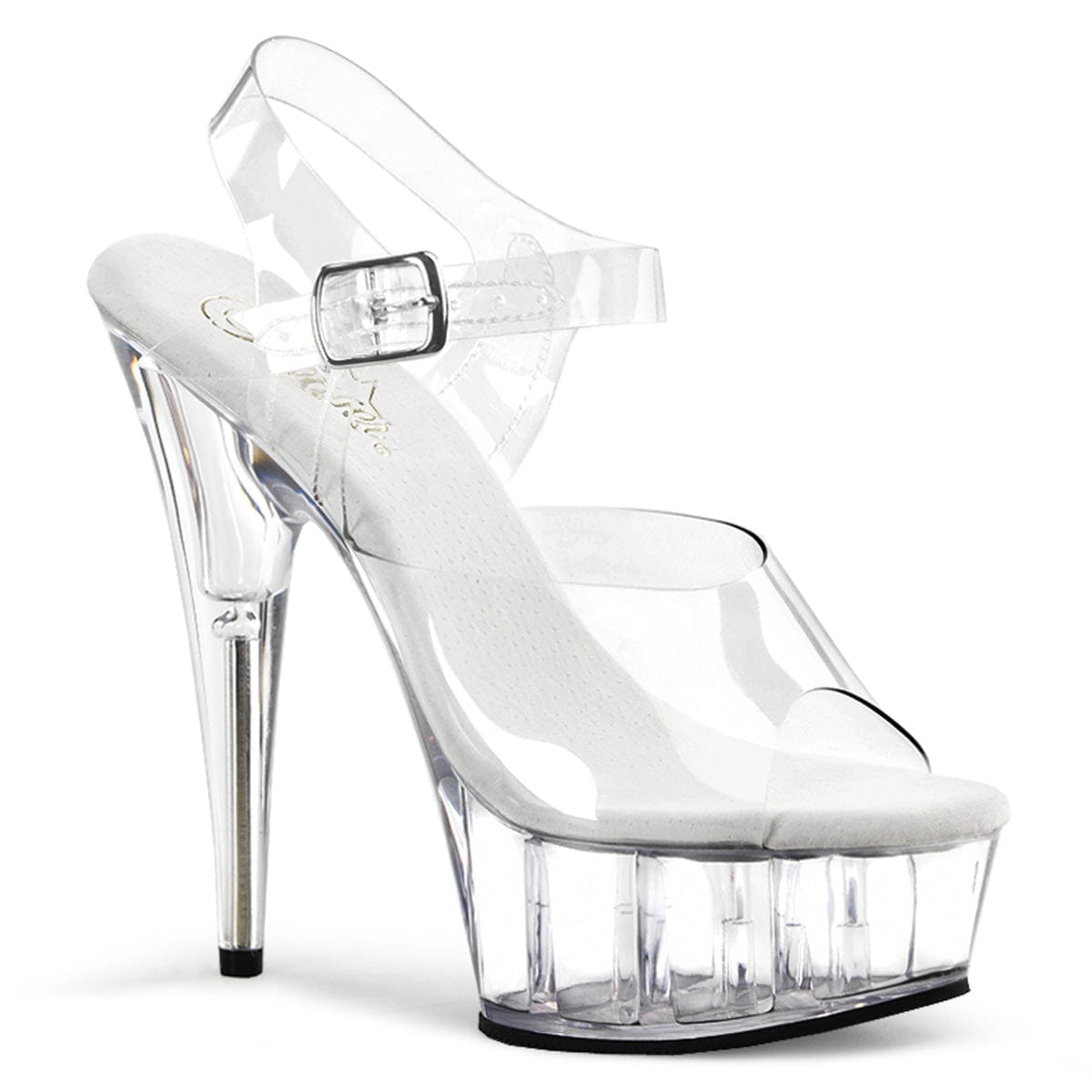 Pleaser Platform Shoes DELIGHT-608 Clear/Clear — SHOE ME